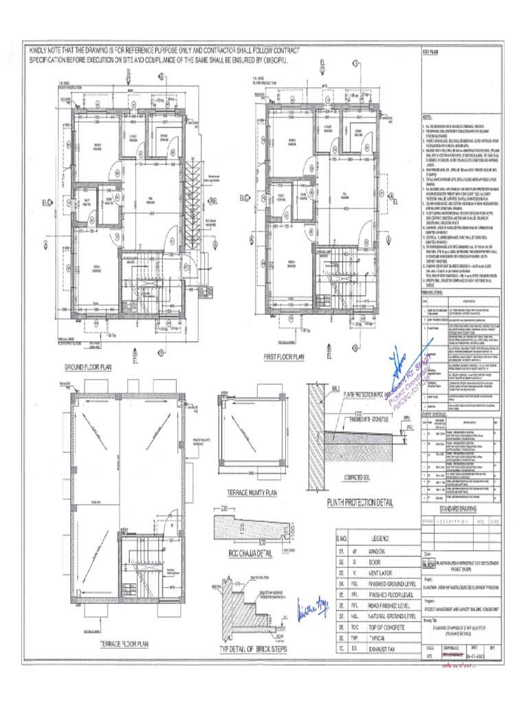 Standard Drawing of Staff Quarter | PDF