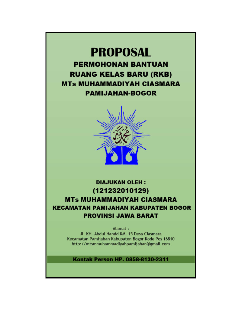 Permohonan Bantuan RKB 2025 MTs Ciasmara | PDF
