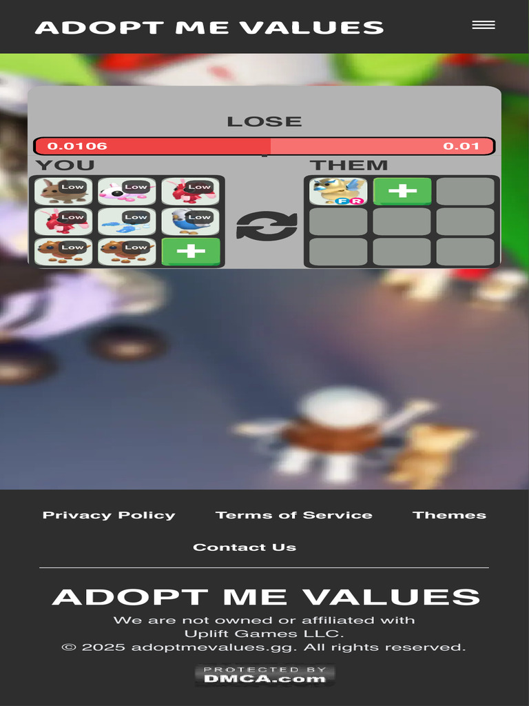 Calculator - Adopt Me Values | PDF