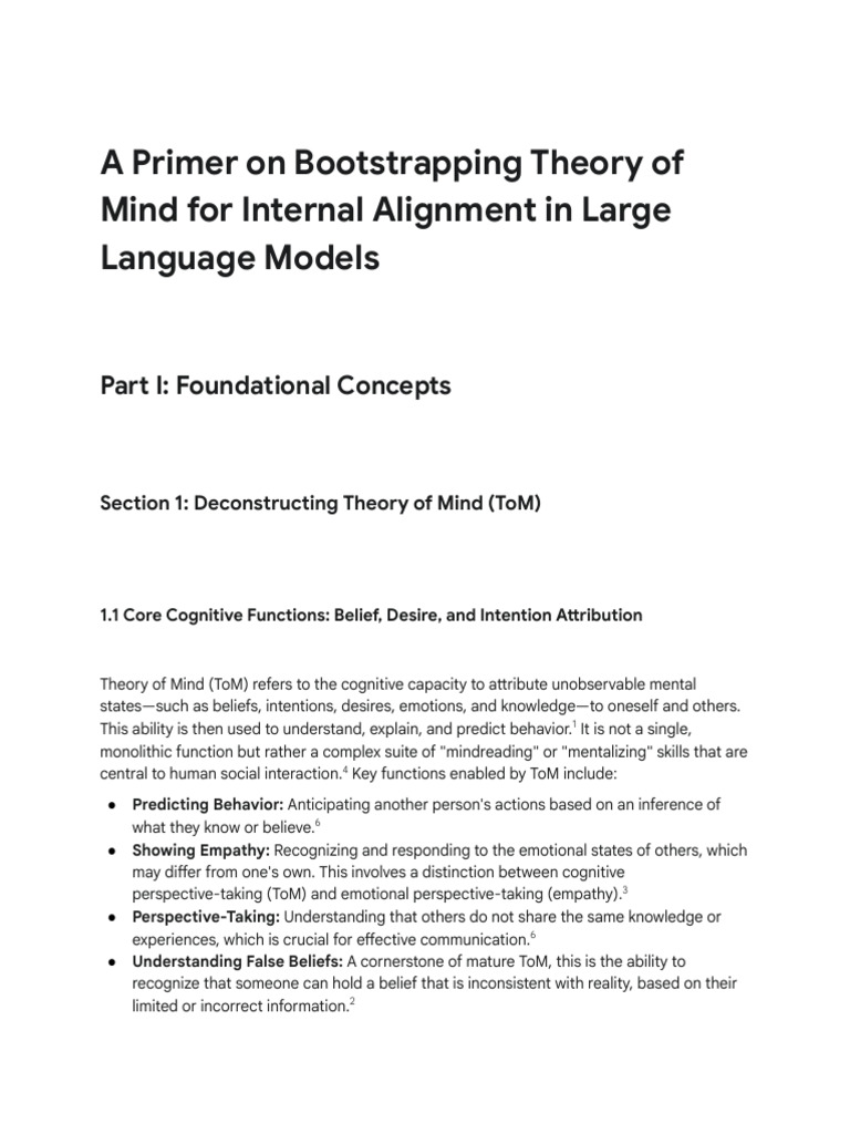 Bootstrapping Theory of Mind For AI | PDF | Artificial Intelligence ...