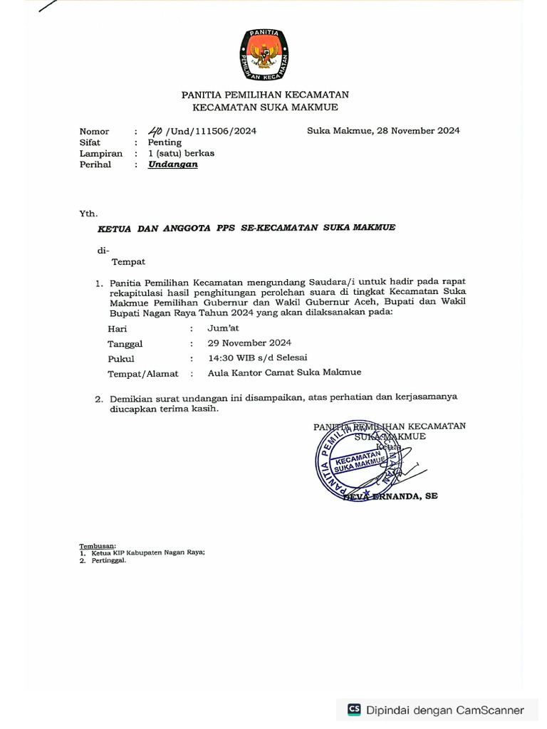 Undangan Ketua PPS | PDF