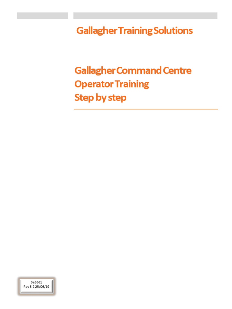 Gallagher Command Centre Operator Training | PDF | Button (Computing ...