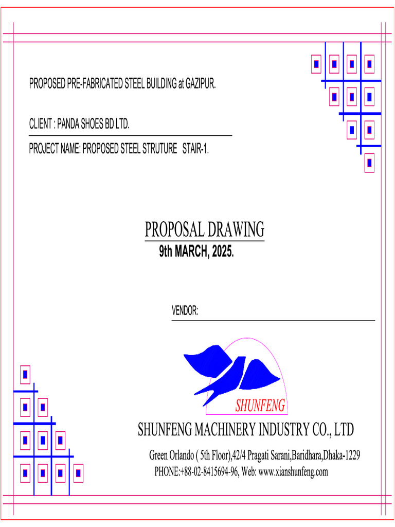 (Stair-1) - Proposed Steel Structure Stair For Panda Shoes at Gazipur ...