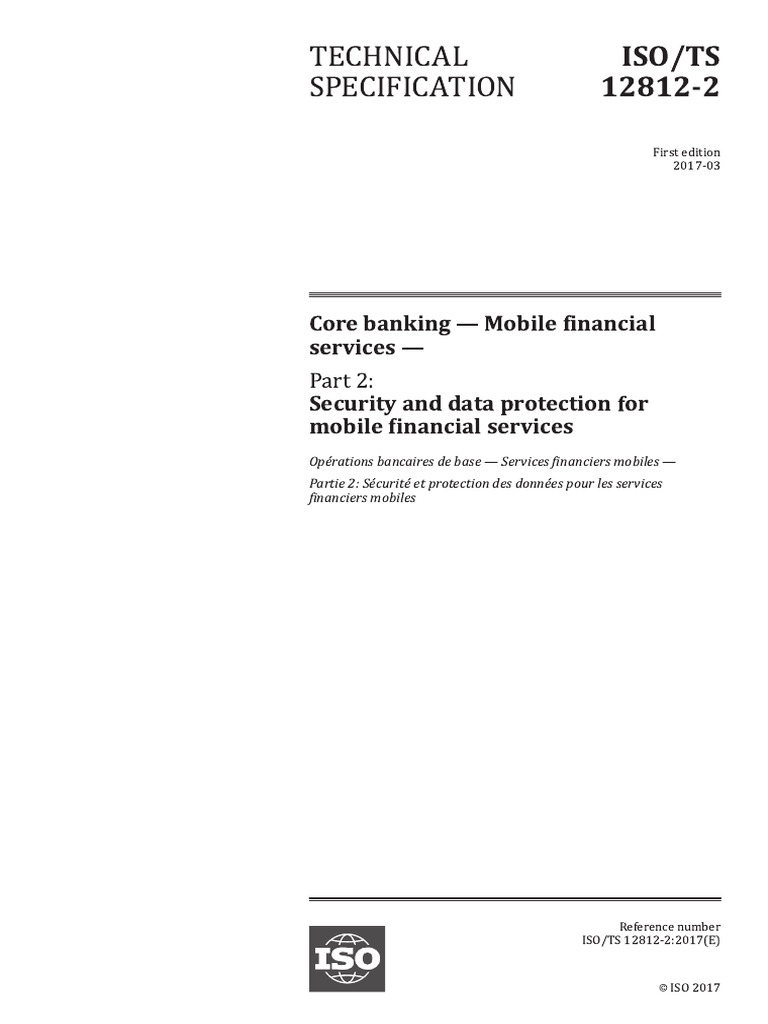Core Banking - Mobile Financial Services - Part 2 - IsO-TC 68-SC 9 ...