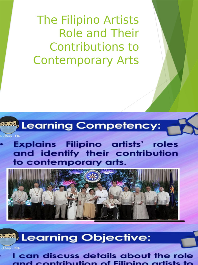 Week 4the Role of Filipino Artists | PDF | The Arts