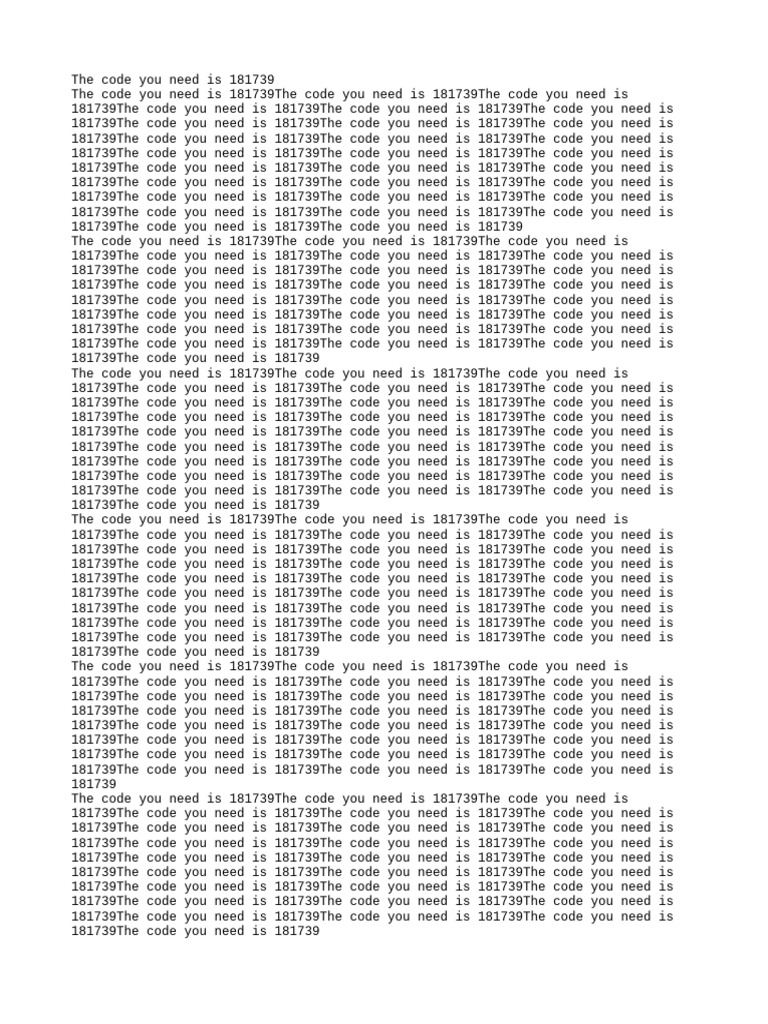 Code 181739: Access Information | PDF
