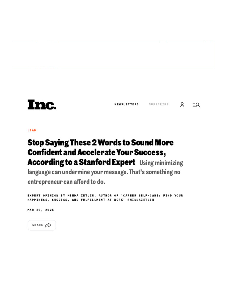 Stop Saying These 2 Words To Sound More Confident and Accelerate Your ...