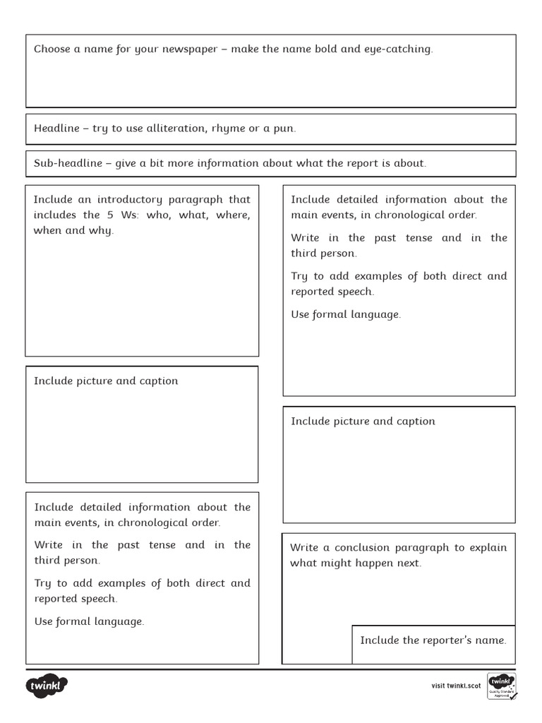 Crafting an Engaging Newspaper Report | PDF