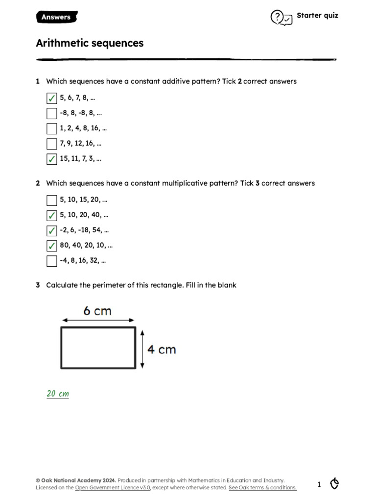 Starter Quiz Answers | PDF