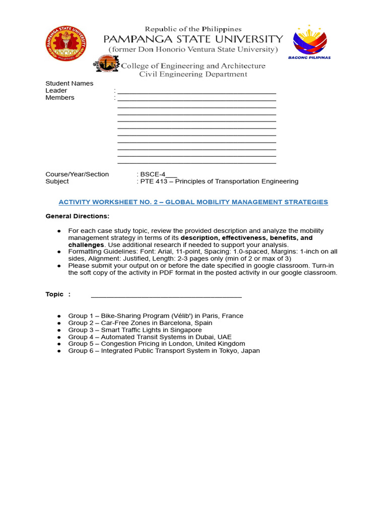Global Mobility Management Strategies Worksheet | PDF
