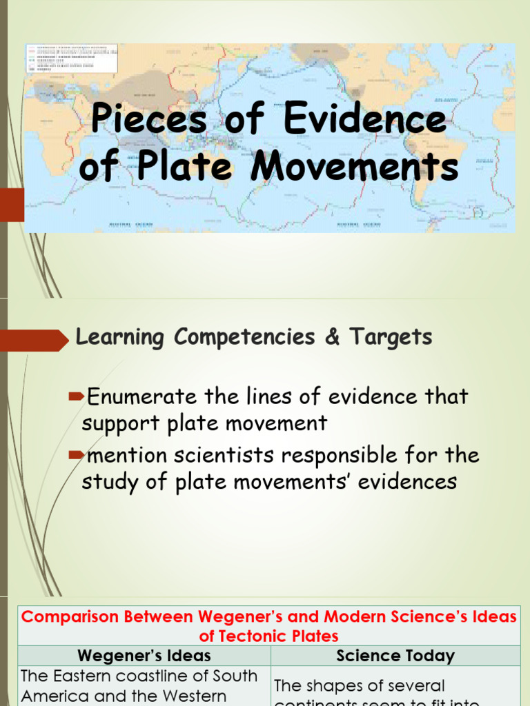 1.1a Evidence of Plate Movement | PDF | Plate Tectonics | Continent