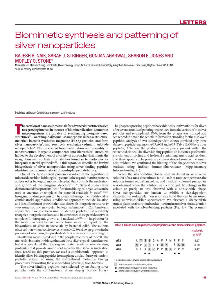 Research Paper | PDF | Nanoparticle | Proteins