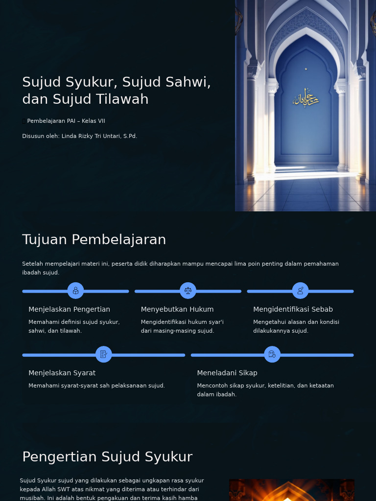 Sujud Syukur Sujud Sahwi Dan Sujud Tilawah | PDF