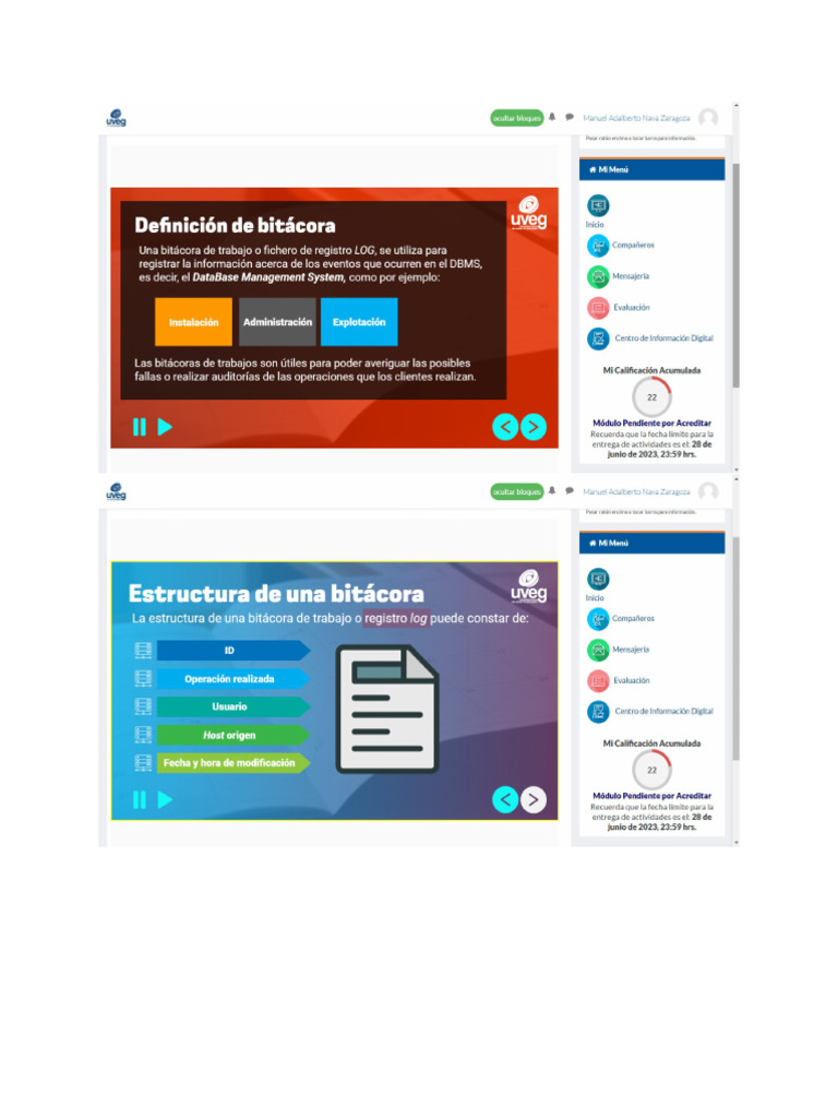 L5. Bitácoras de Trabajo Del Administrador de Bases de Datos | PDF