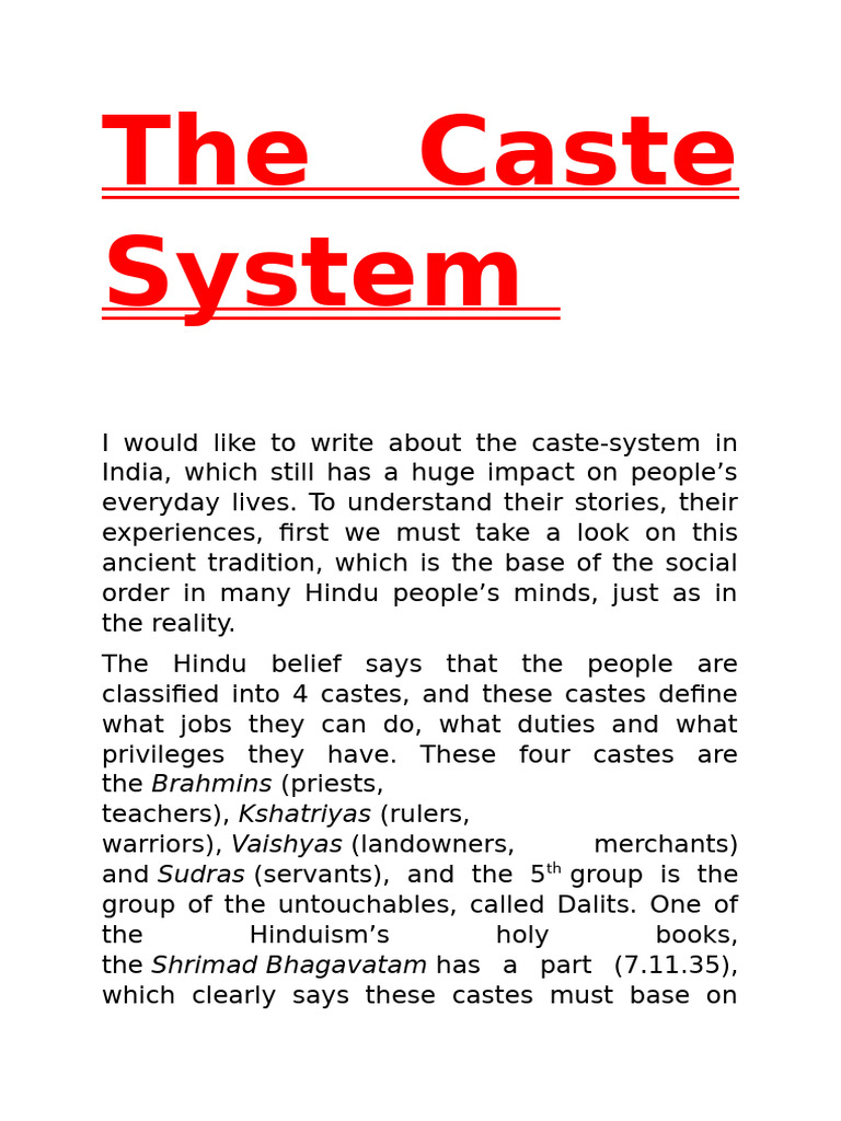 Understanding India's Caste System | PDF | Caste | Indian Religions