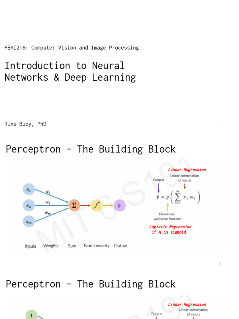 FEAI216 - Neural Networks | PDF | Deep Learning | Regression Analysis
