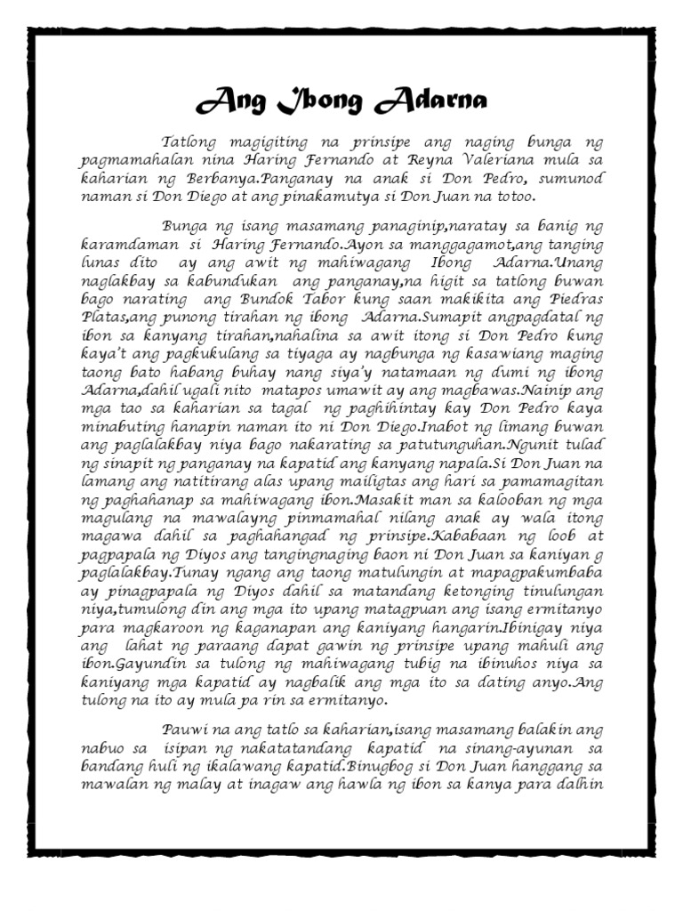 Kwento Ng Ibong Adarna Buod With Pictur E 2mapaorg Ang Buod Ng Ibong