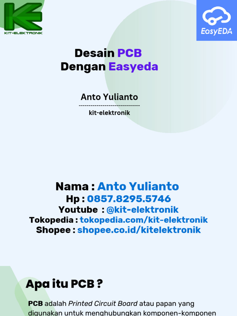 Materi Kelas Desain PCB Dengan Easyeda | PDF