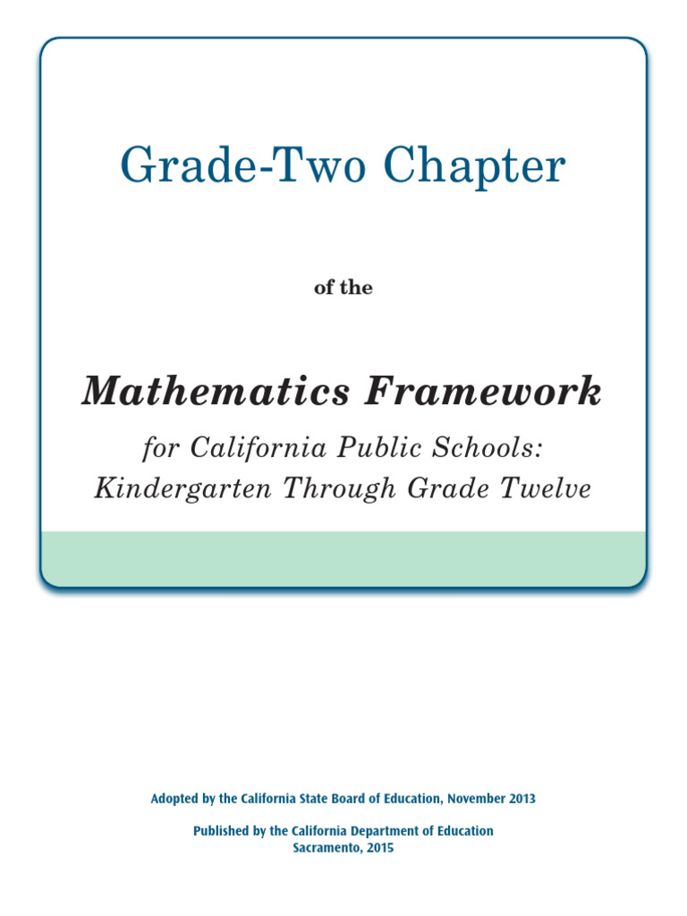 CA Mathematics Framework Grade 2 | PDF | Mathematics | Numbers