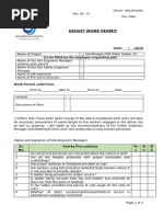 Height Work Permit Guidelines | PDF | Scaffolding | Safety