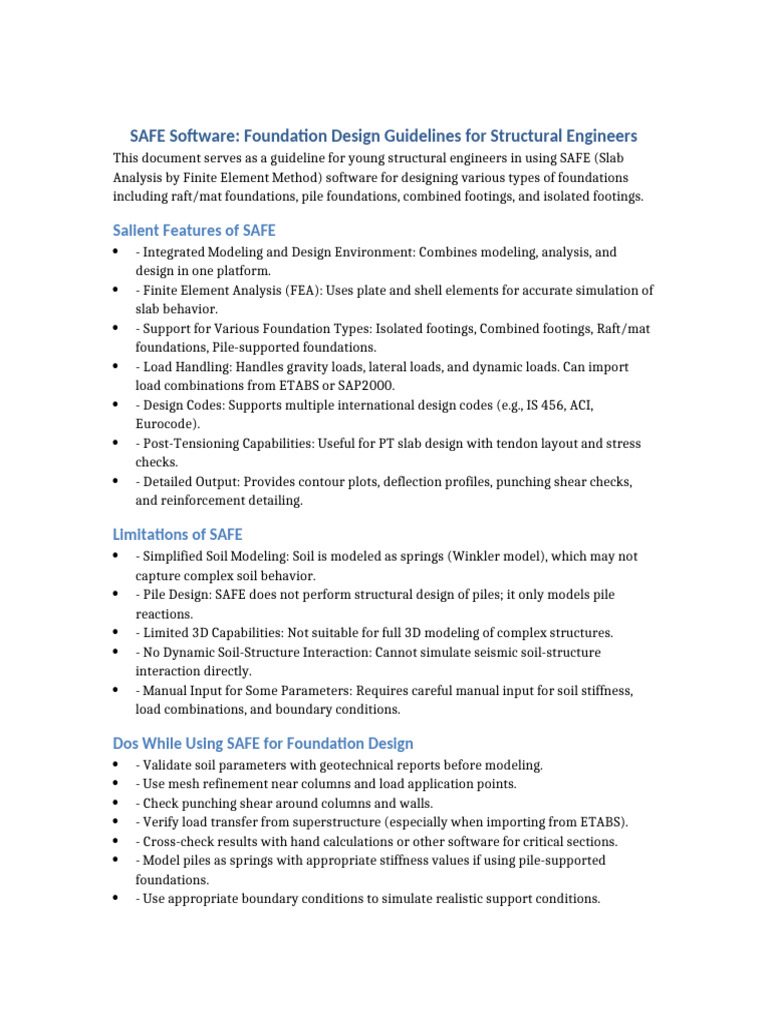 SAFE Software Foundation Design Guide | PDF | Foundation (Engineering ...