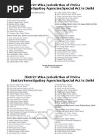 Delhi Police Stations Directory by District | PDF | Delhi
