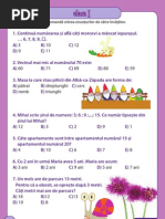 Subiecte Clasa I La Canguraşul Matematician | PDF