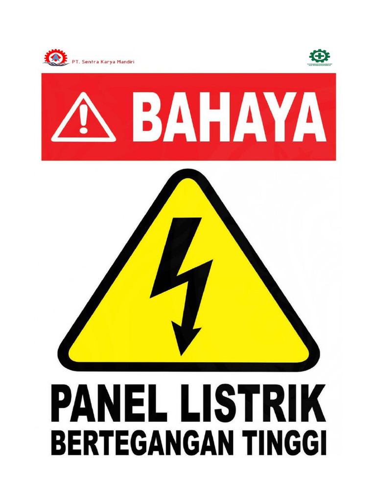 Safety Sign Bahaya Listrik | PDF