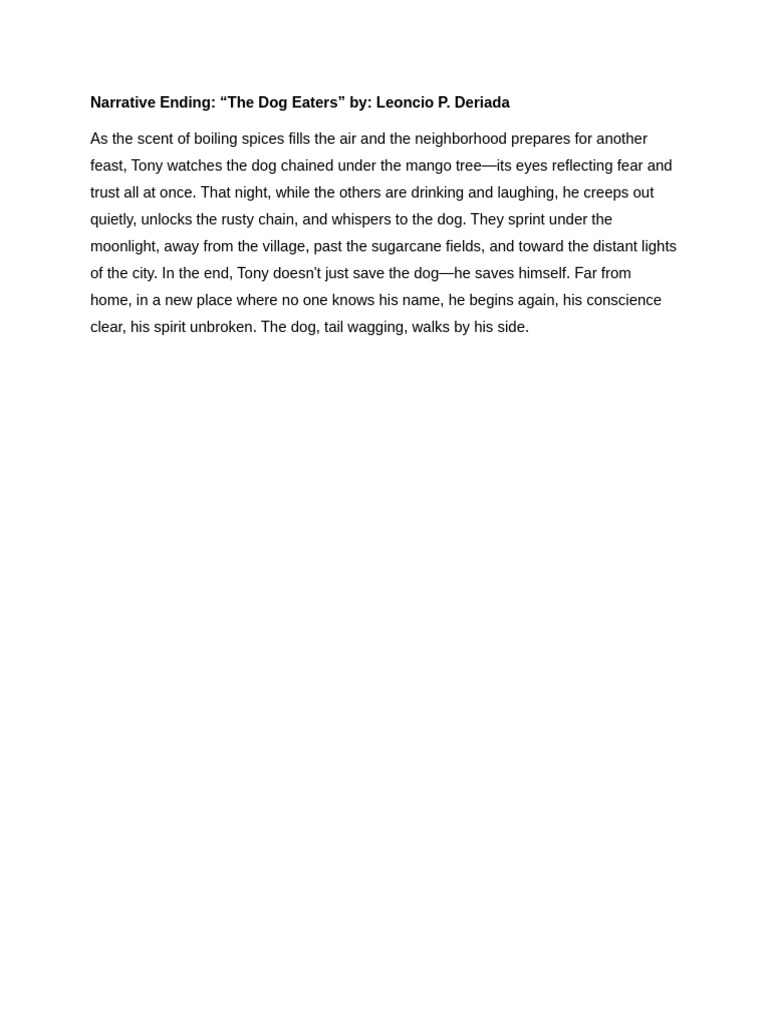 Lit 10 (Narrative Ending) | PDF