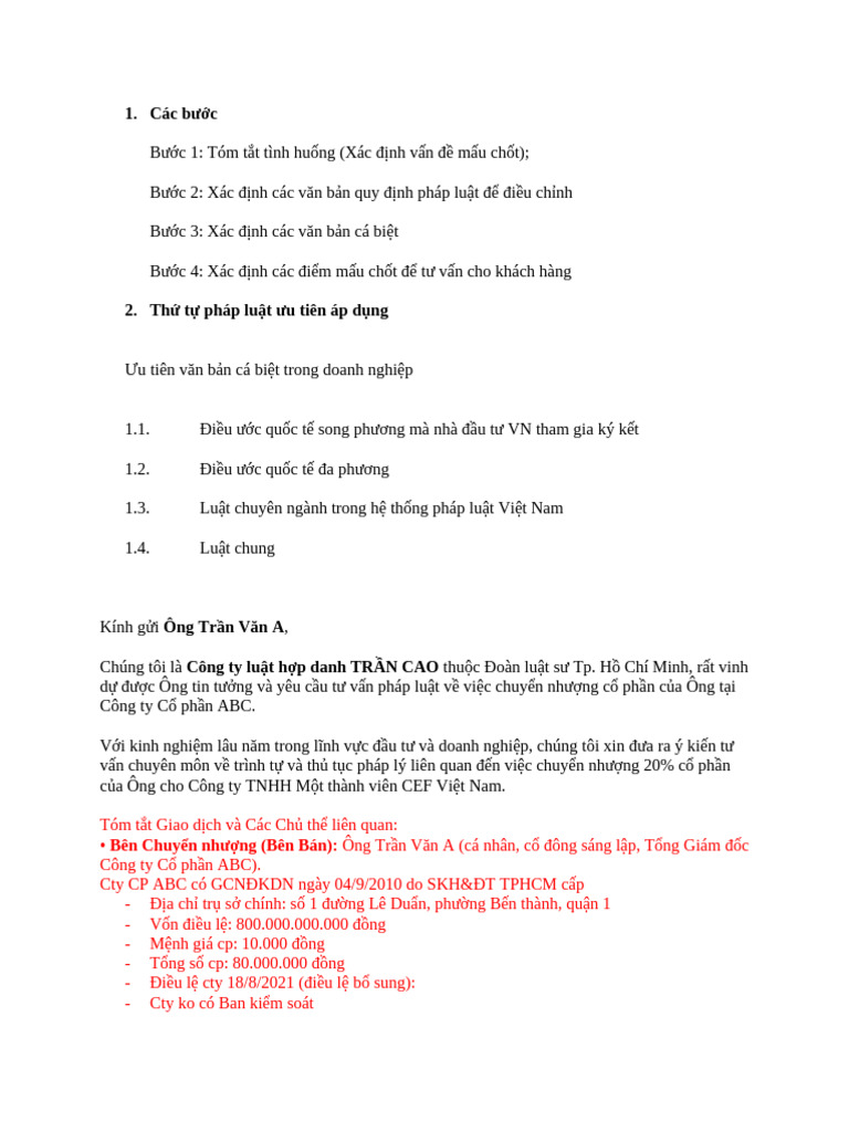 Dự Thảo Đáp Án TH01 by Honganh - STA CEF-ABC | PDF