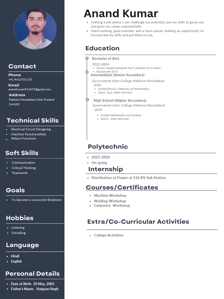 Copy of Black White Minimalist CV Resume | PDF