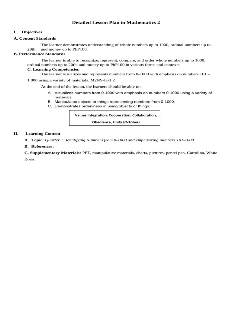 Vivian and Maria Dlp-For-math - Final | PDF | Teachers | Learning