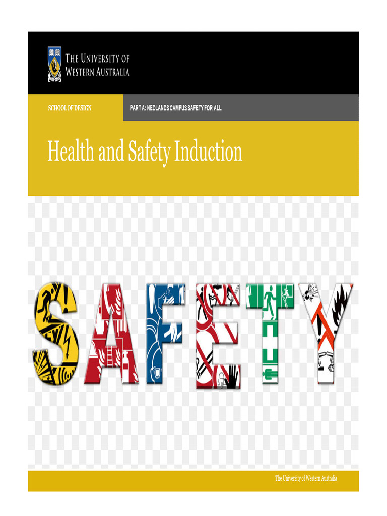 UWA Design School Safety Induction Guide | PDF | Occupational Safety ...