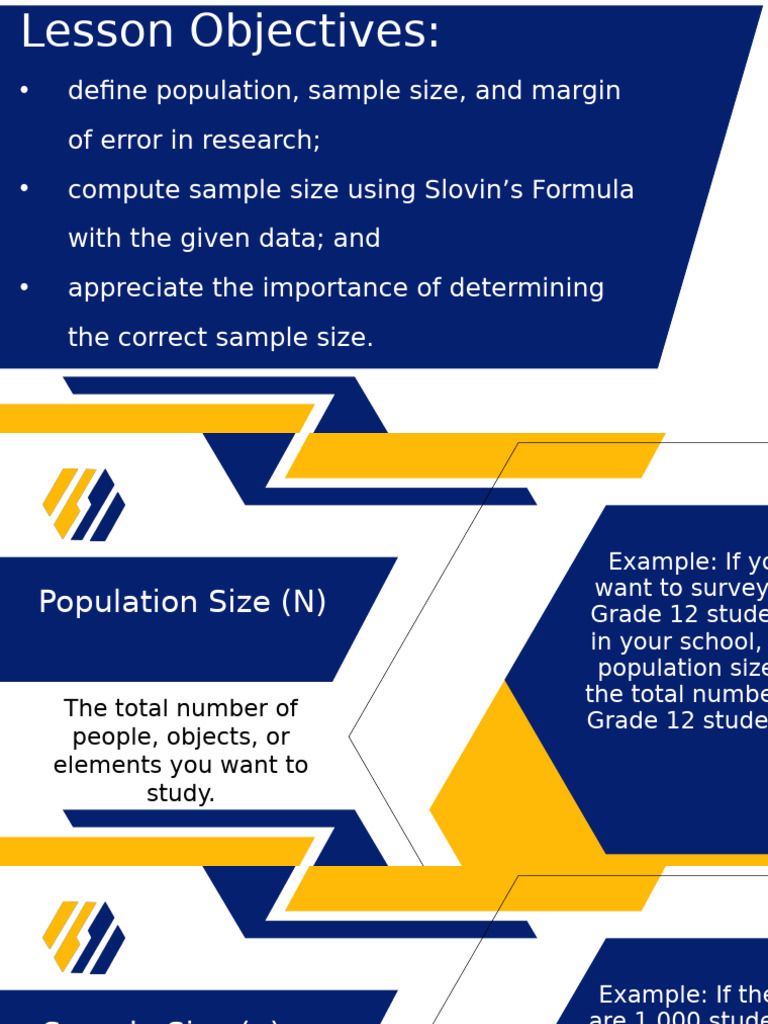 Sample Size Using Slovins Formula | PDF | Sample Size Determination | Sampling (Statistics)