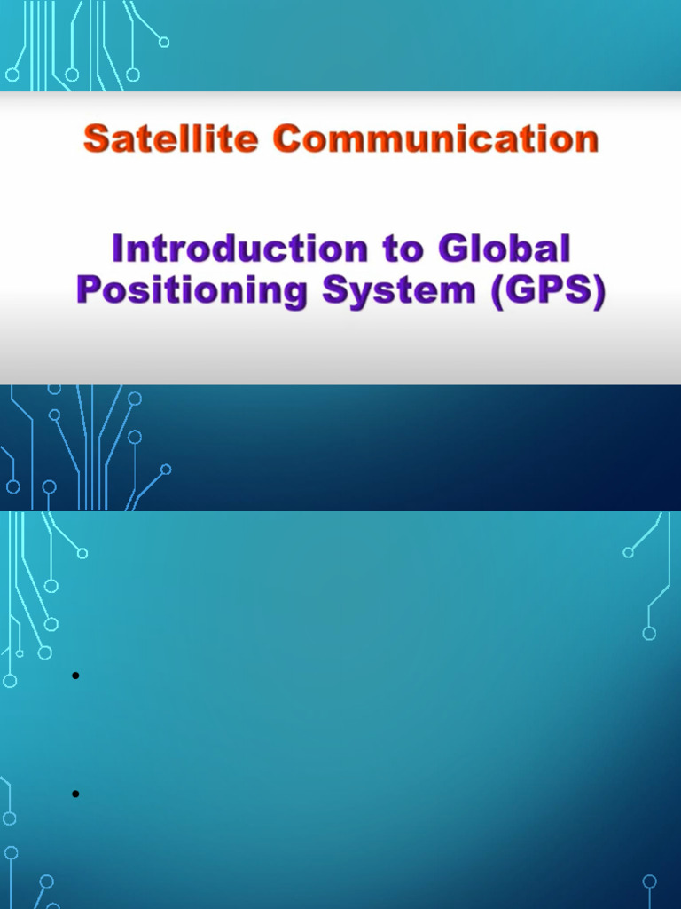 Global Positioning Systems-1 | PDF