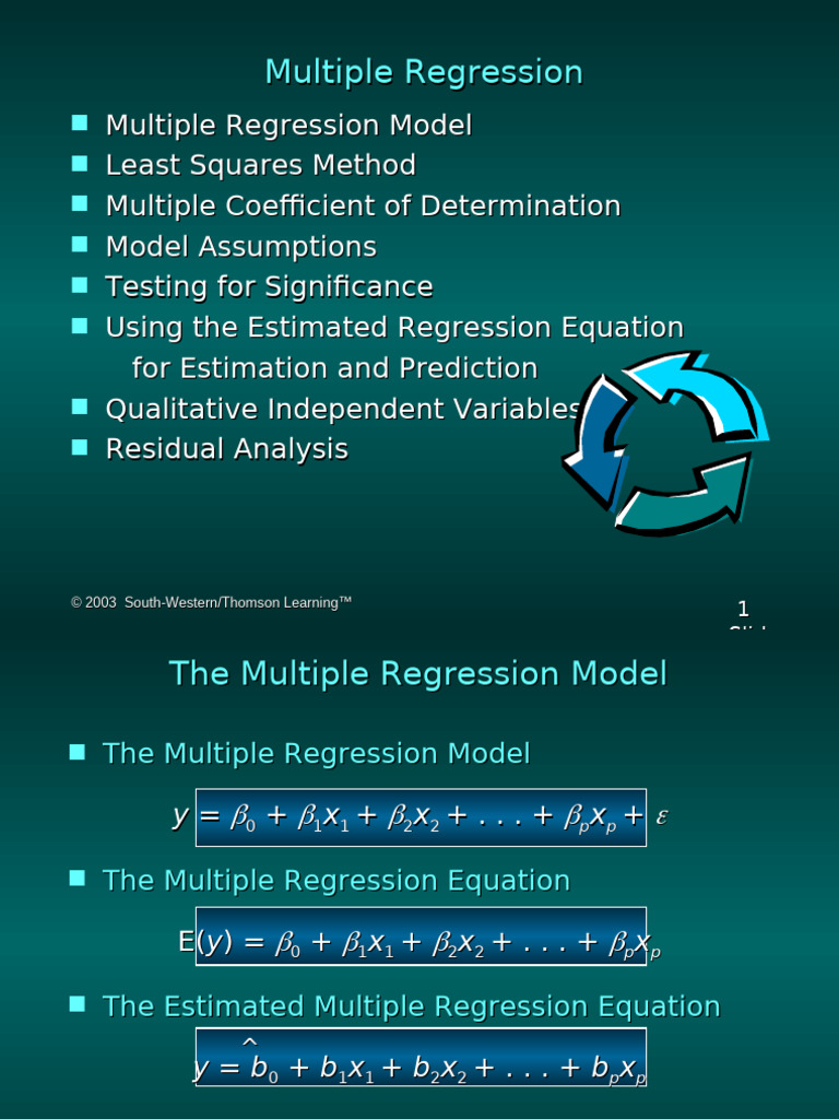 Chapter 4a - Multiple Regression | PDF | Errors And Residuals | Regression Analysis