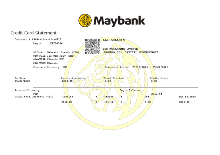 Card Statement | PDF