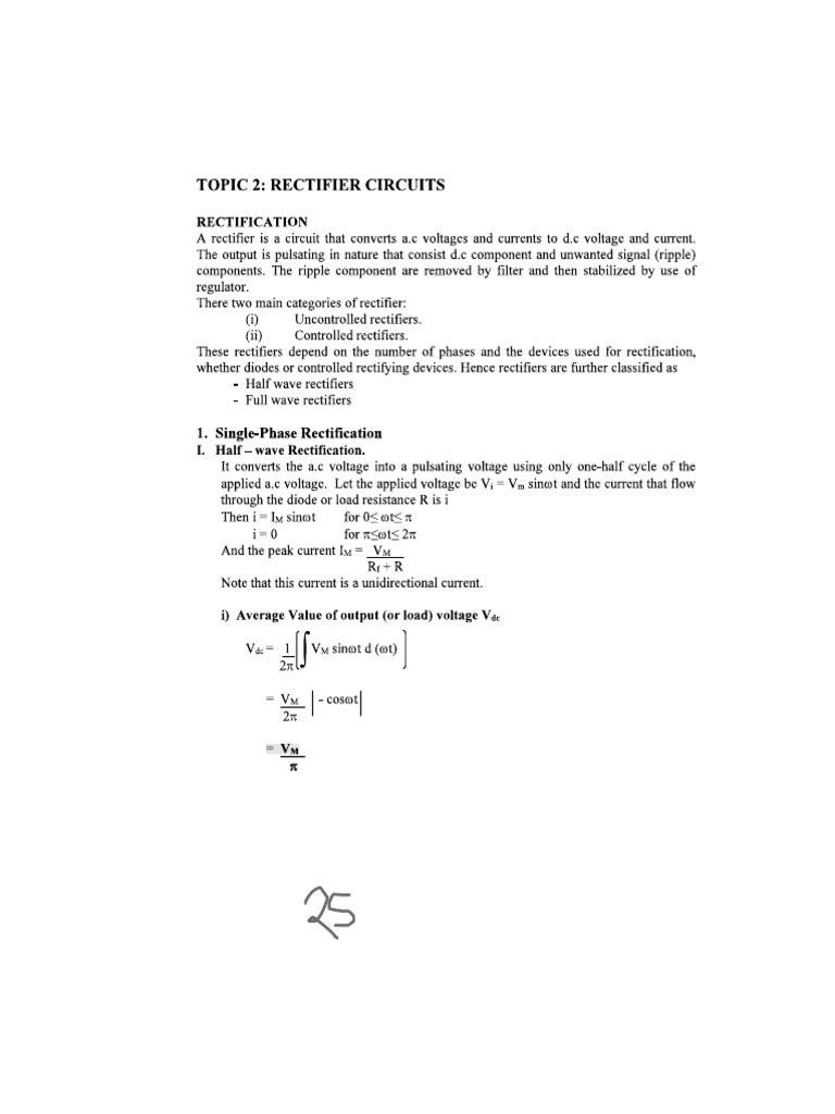 Rectifiers | PDF