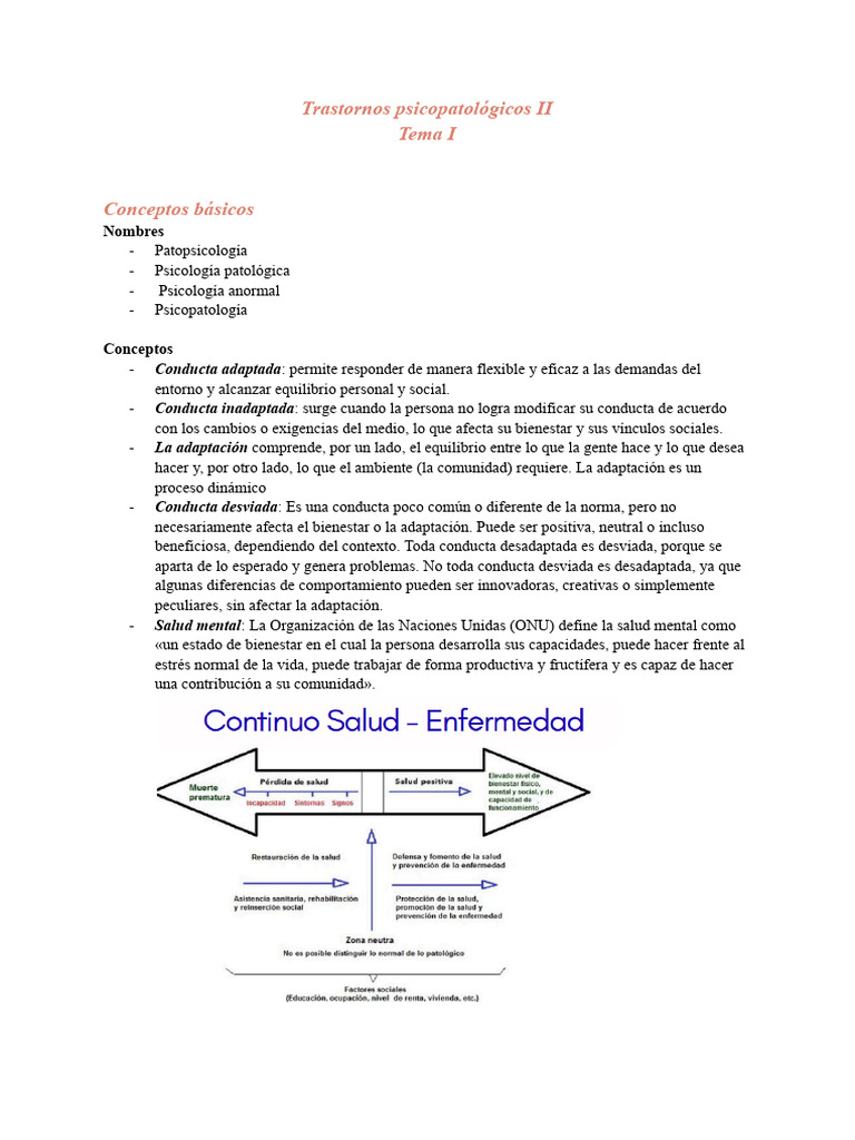 TP, Tema 1 - Corregido | PDF | Esquizofrenia | Trastorno mental