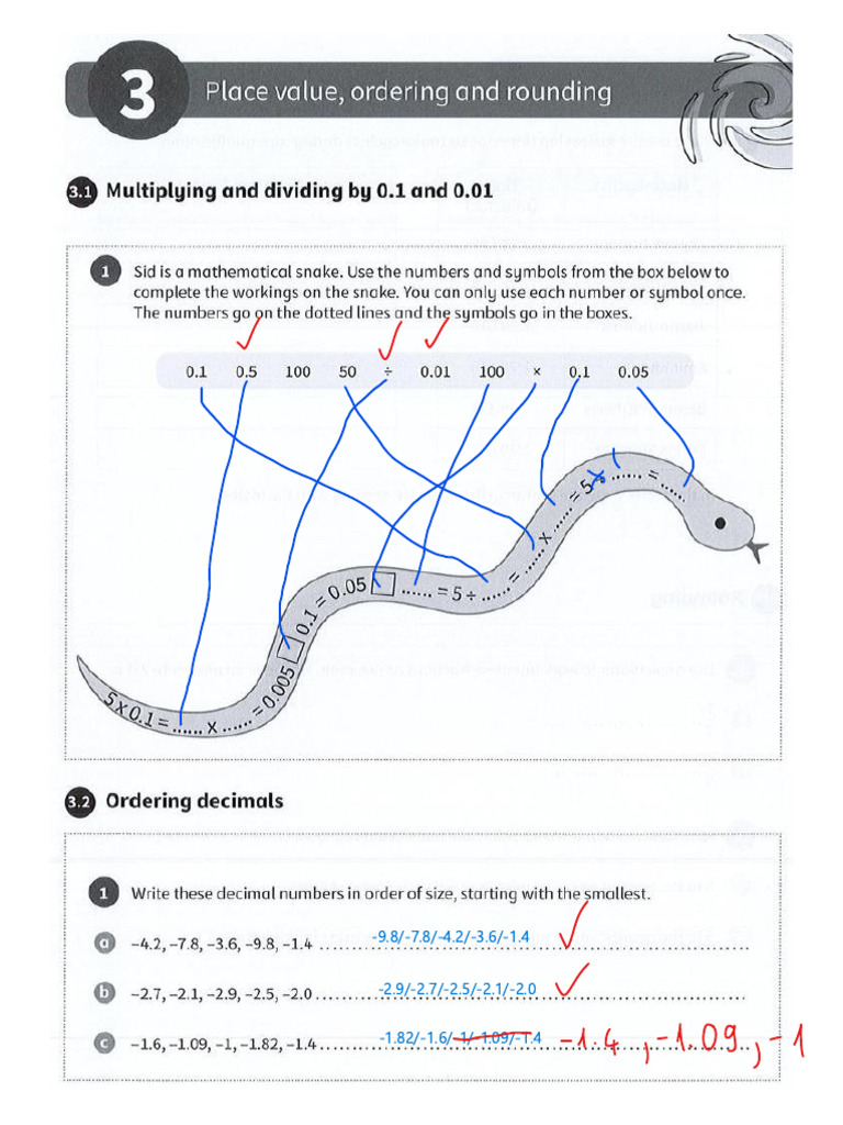 Ans. Unit 3. Place Value and Rounding - Challenge | PDF