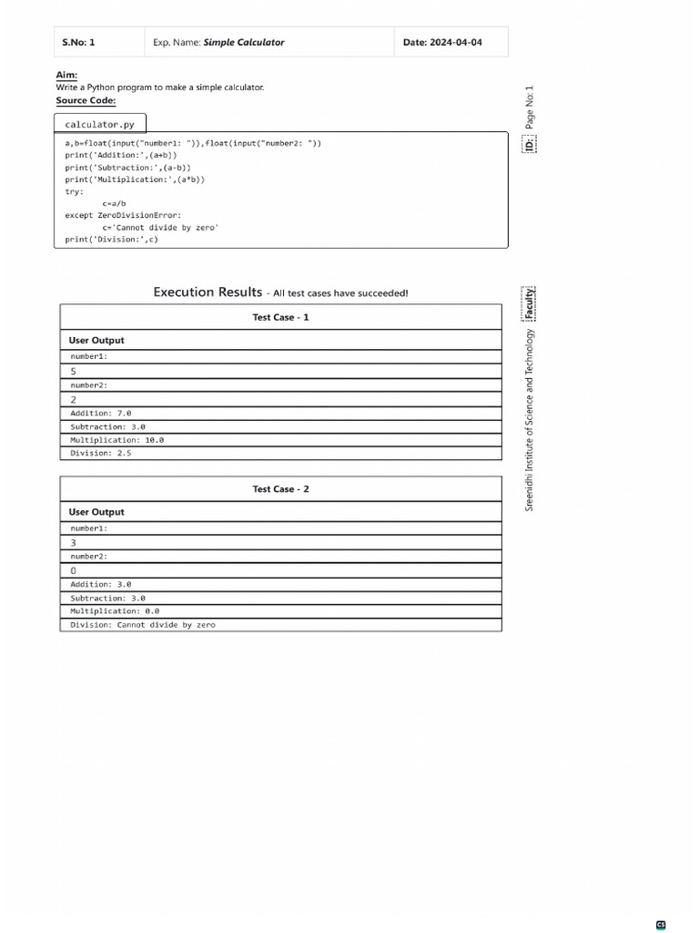 Python Programming Lab Record Download Pdf