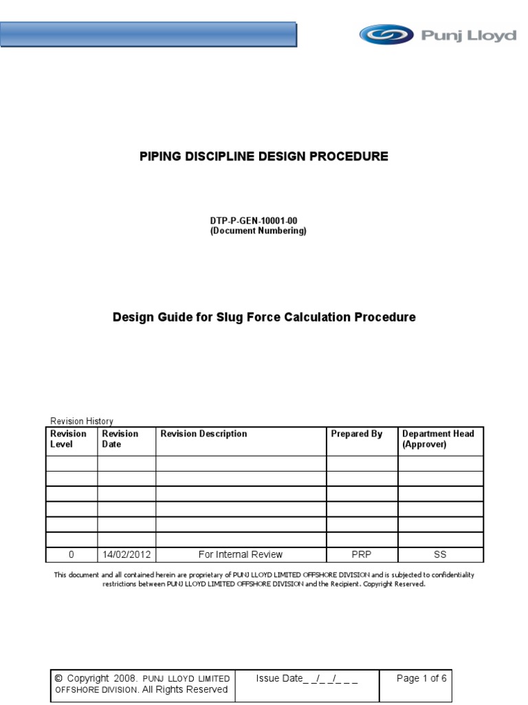Design Guide For Slug Force Calculation Procedure | PDF | Verification ...