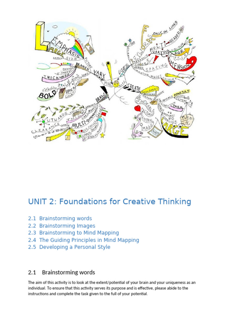 UNIT 2 - The Foundations of Creative Thinking | PDF | Mind | Thought