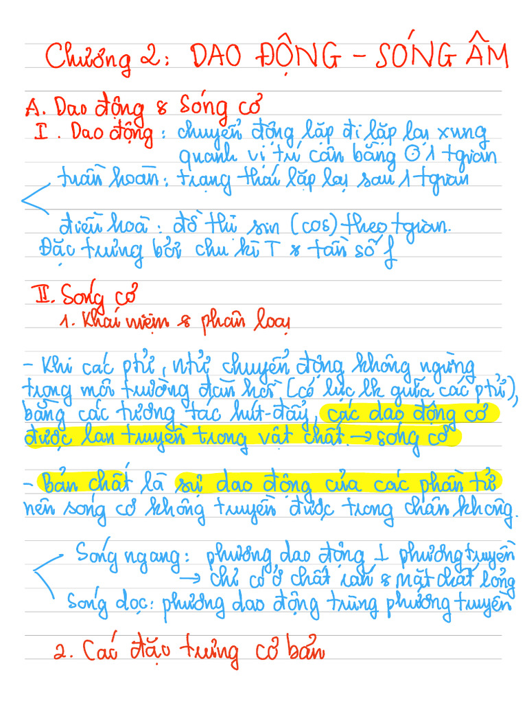 Chương 2 DAO ĐỘNG - SÓNG ÂM | PDF