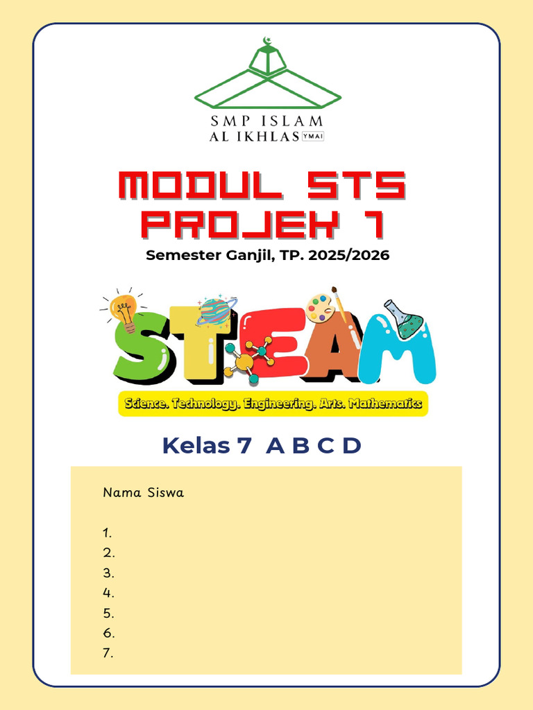 Modul STEAM Project 1 Kelas 7 | PDF