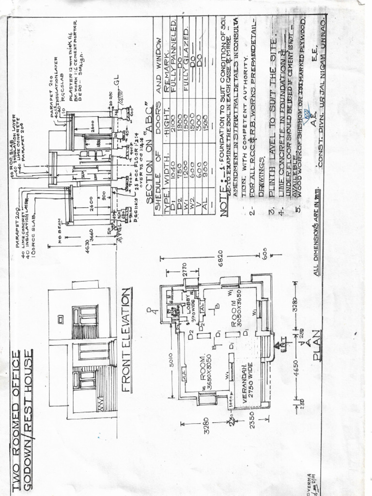 Staff Quarter Drawing | PDF