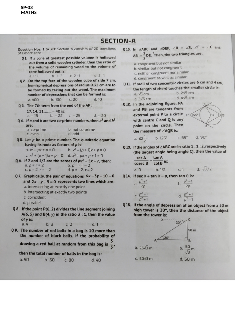 SP-03 Maths | PDF