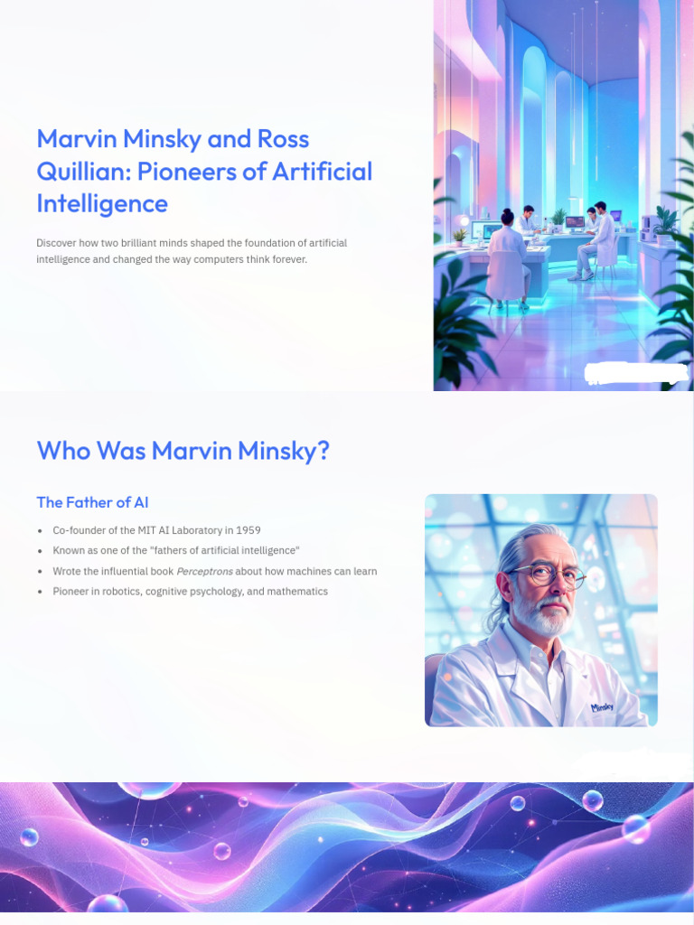 Minsky & Quillian: AI Foundations | PDF | Intelligence (AI) & Semantics ...