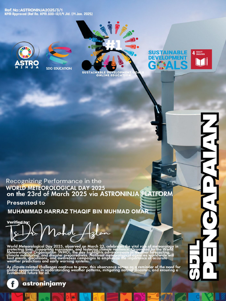 Certificate For - MUHAMMAD HARRAZ THAQIF BIN ... - For - Astroninja ...