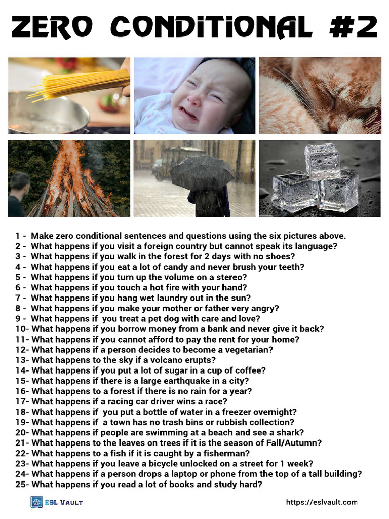 25 Zero Conditional Questions 2 | PDF